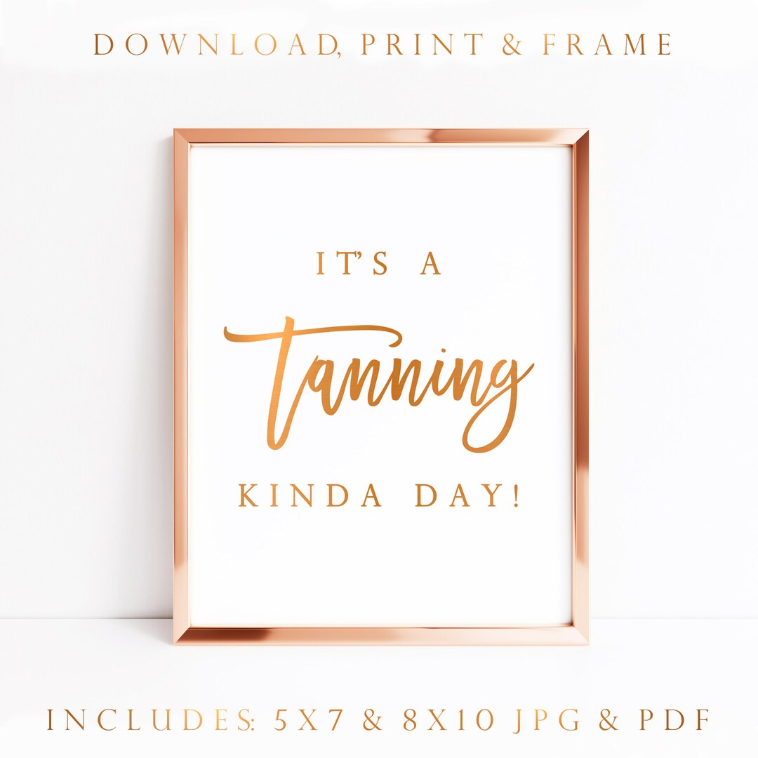 Printable Tanning Sign. Tanning Salon Decor. Spray Tan Business ...