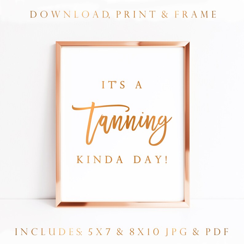Printable Tanning Sign. Tanning Salon Decor. Spray Tan Business ...