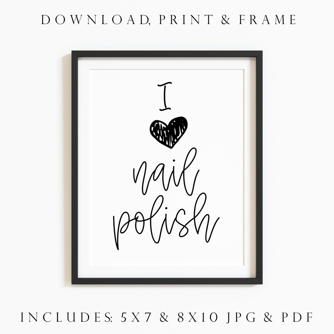 Nail Salon Printable. Nail Salon Wall Art. Nail Salon Sign. Nail Salon ...