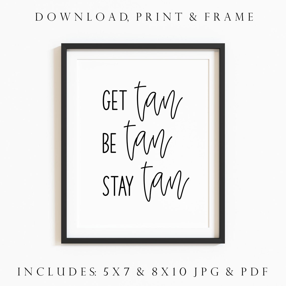 Printable Tanning Sign. Tanning Salon Decor. Spray Tan Business ...