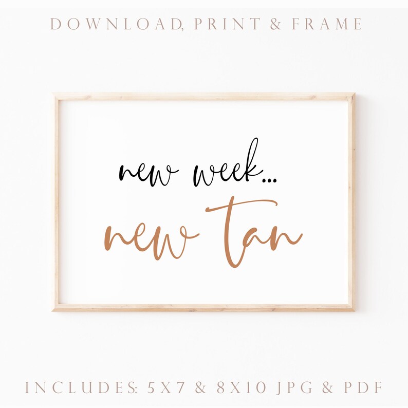 Printable Tanning Sign. Tanning Salon Decor. Spray Tan - Etsy