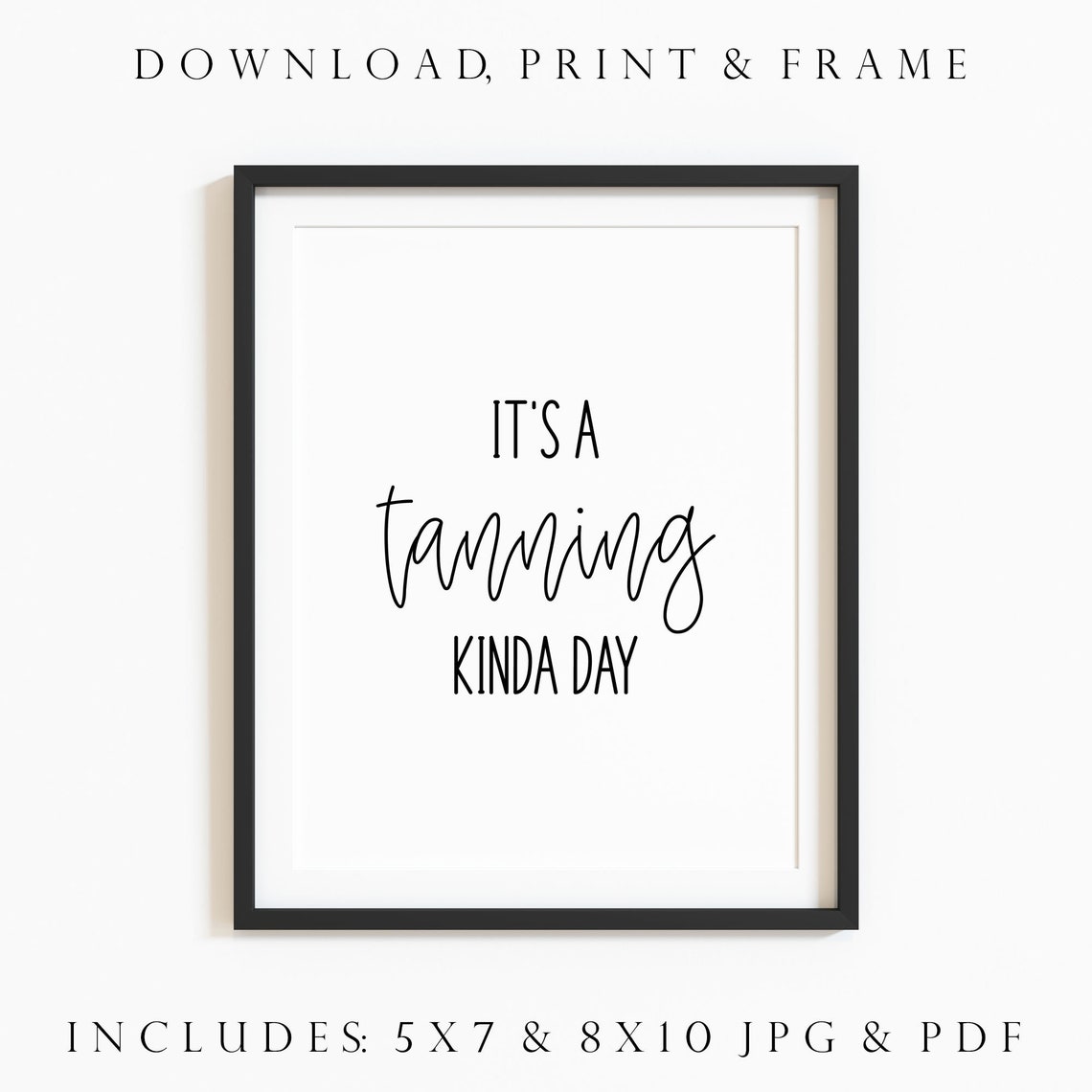 Printable Tanning Sign. Tanning Salon Decor. Spray Tan - Etsy
