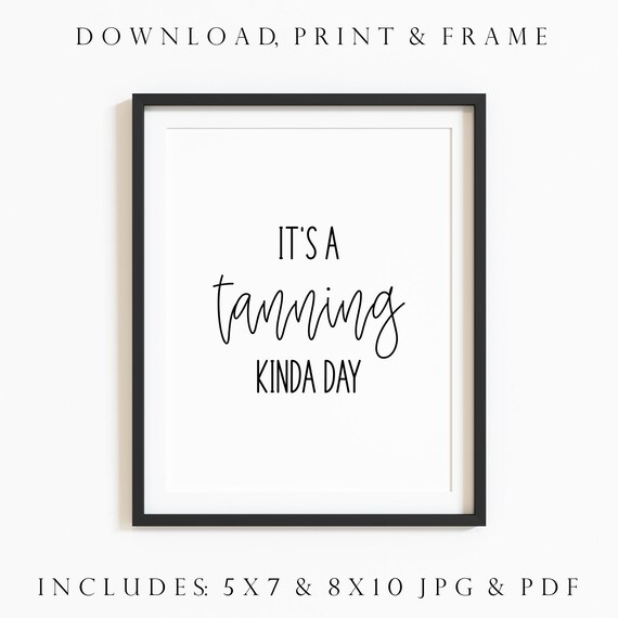 Printable Tanning Sign. Tanning Salon Decor. Spray Tan | Etsy