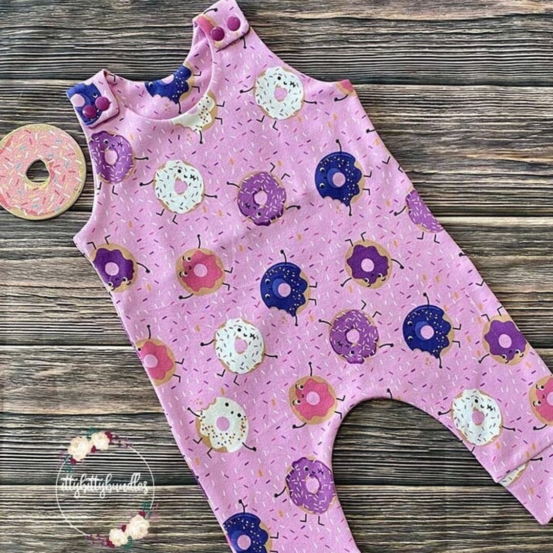 Donut Baby Romper, Donut Baby Clothes, Donut Baby Harem Romper, Baby ...