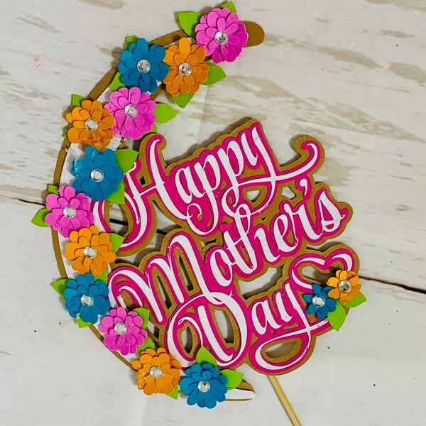Feliz Dia Mama Cake Topper - Etsy