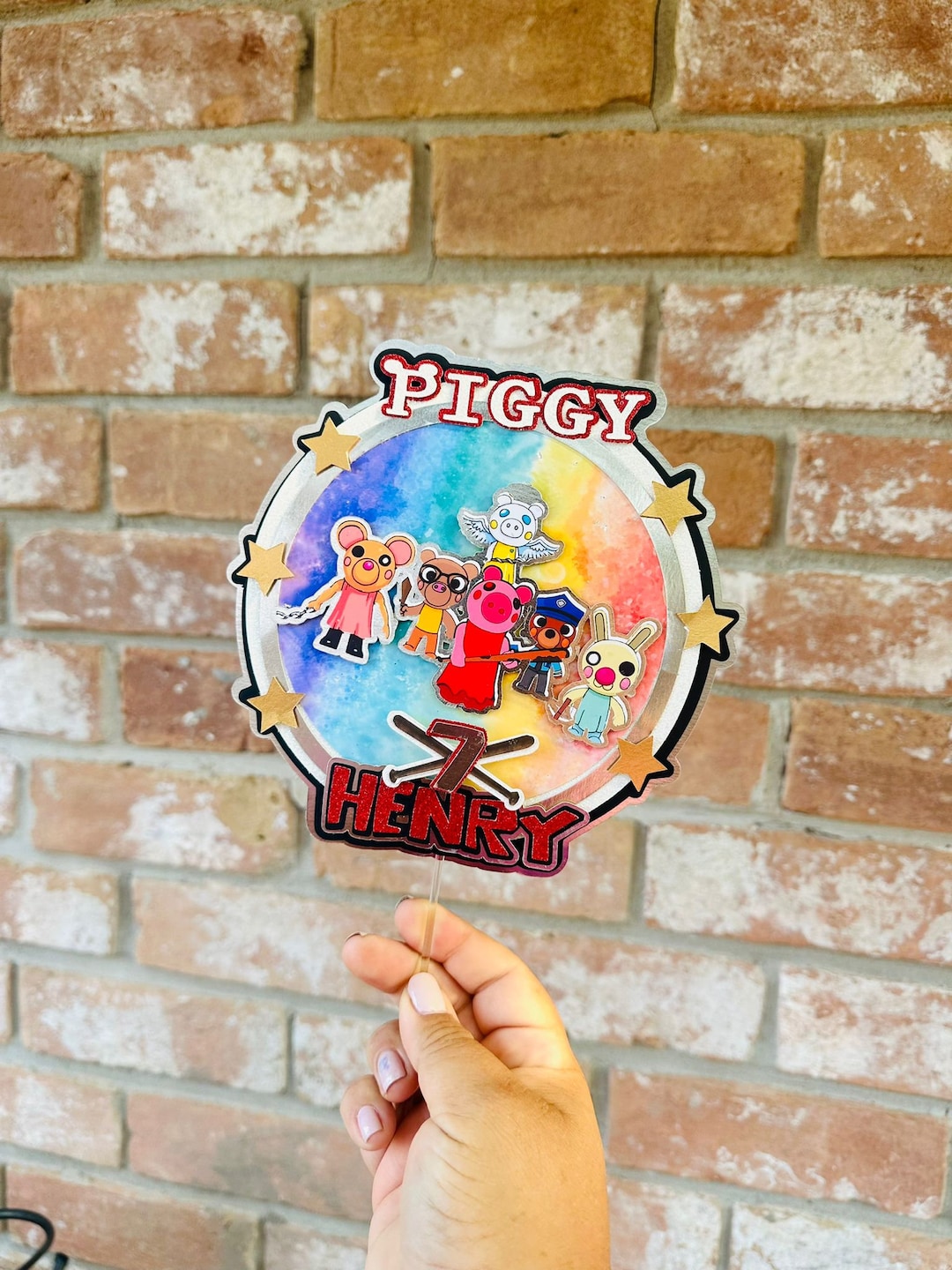 Piggy Cake Topper / Roblox Cake Topper / Custom Cake Topper - Etsy