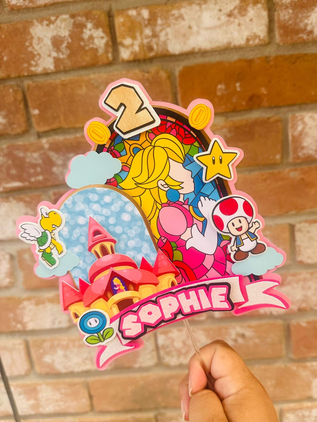 Princess Peach Cake Topper / Super Mario Bros cake topper - Etsy Portugal