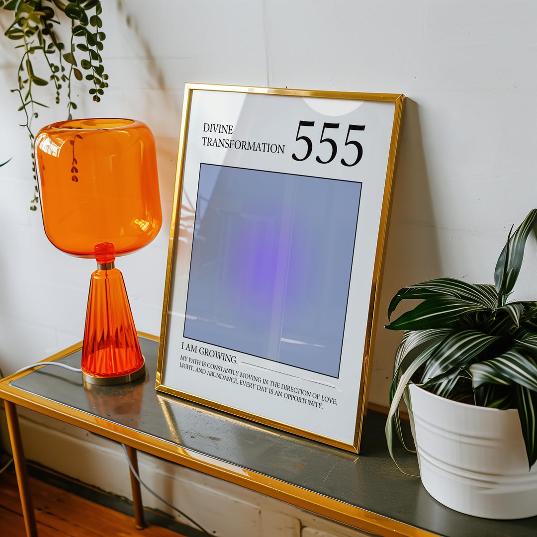 555 Angel Number Wall Preppy Art Print DIGITAL DOWNLOAD Trendy ...