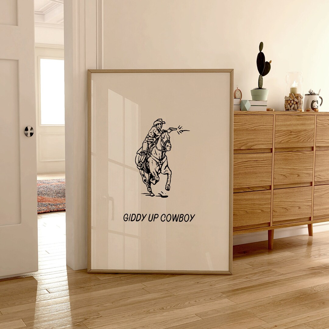Coastal Cowgirl Giddy up Cowboy Rodeo DIGITAL DOWNLOAD Yee Haw Wall Art ...