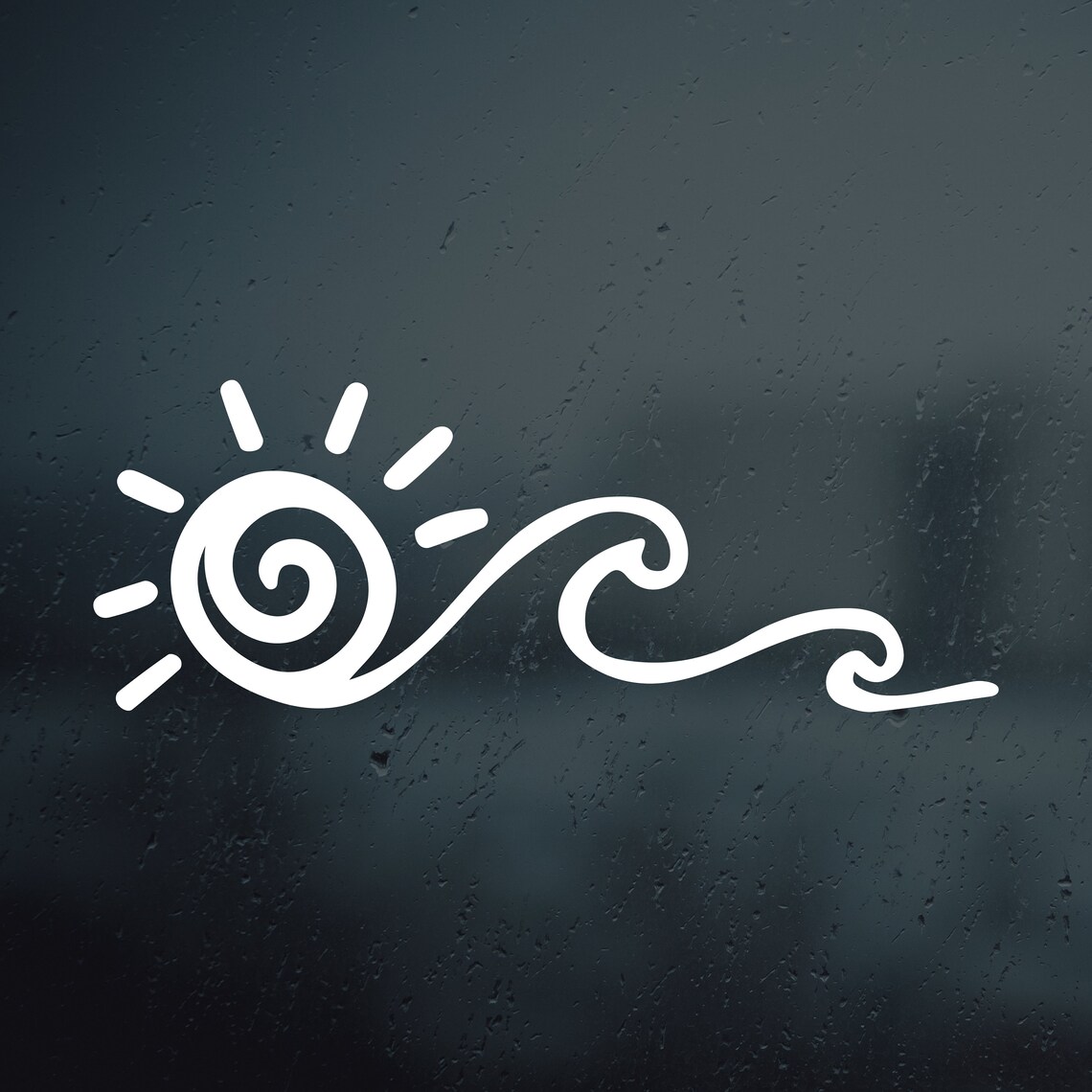 Sun Vinyl Decal Sticker | Ocean Decal | Wave and Sun Decal | Beach ...