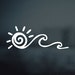 Sun Vinyl Decal Sticker | Ocean Decal | Wave and Sun Decal | Beach ...