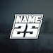 Custom Racing Name and Number Vinyl Decal Custom Dirt Bike Mx ...