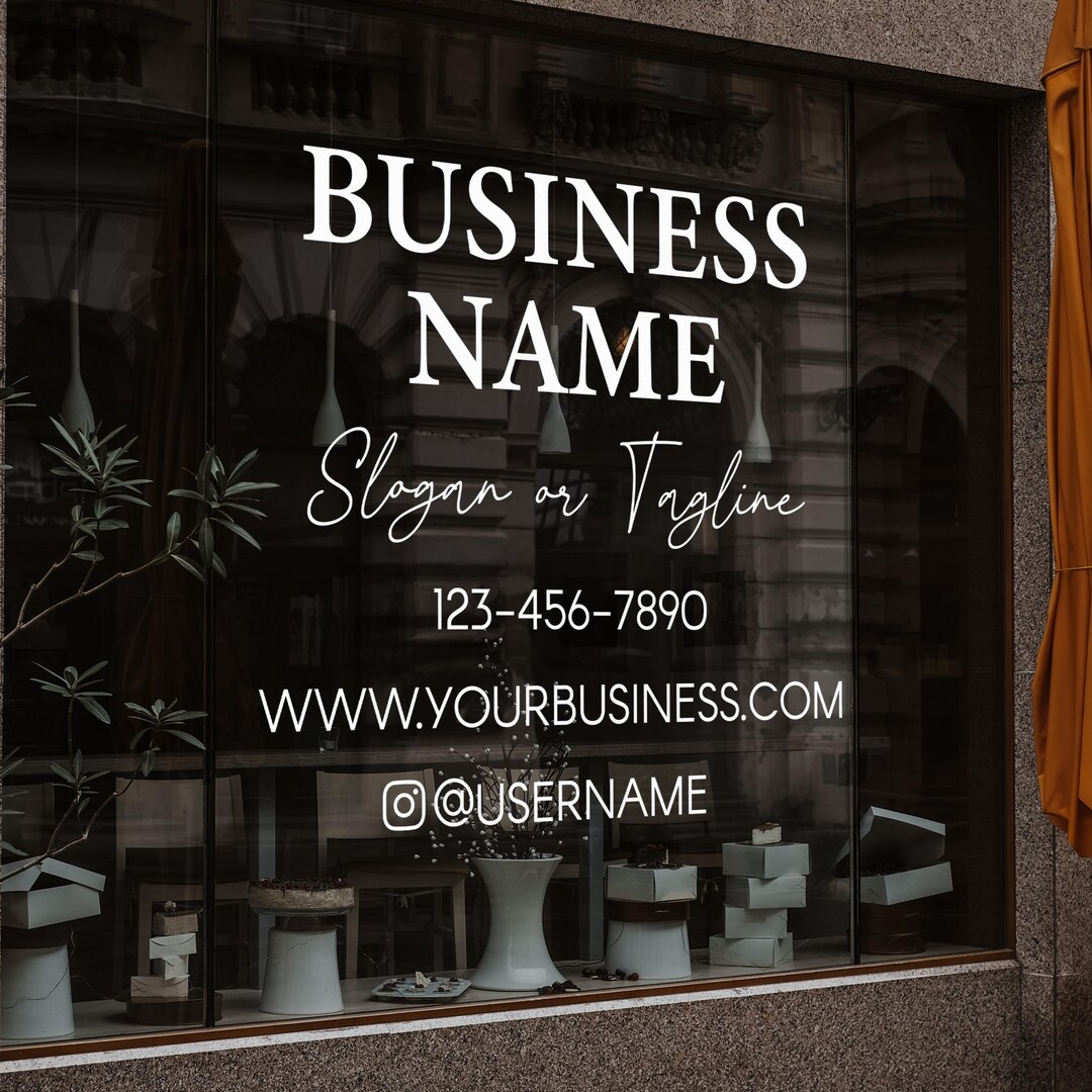 Customizable Window Decal, Personalized Business Window Decal, Your ...