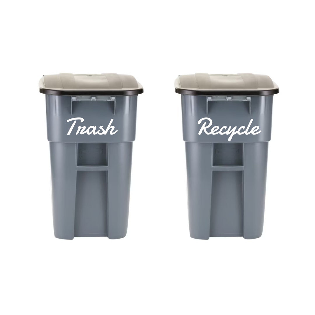 Trash and Recycle Vinyl Decal Sticker Set of 2 Decals - Etsy