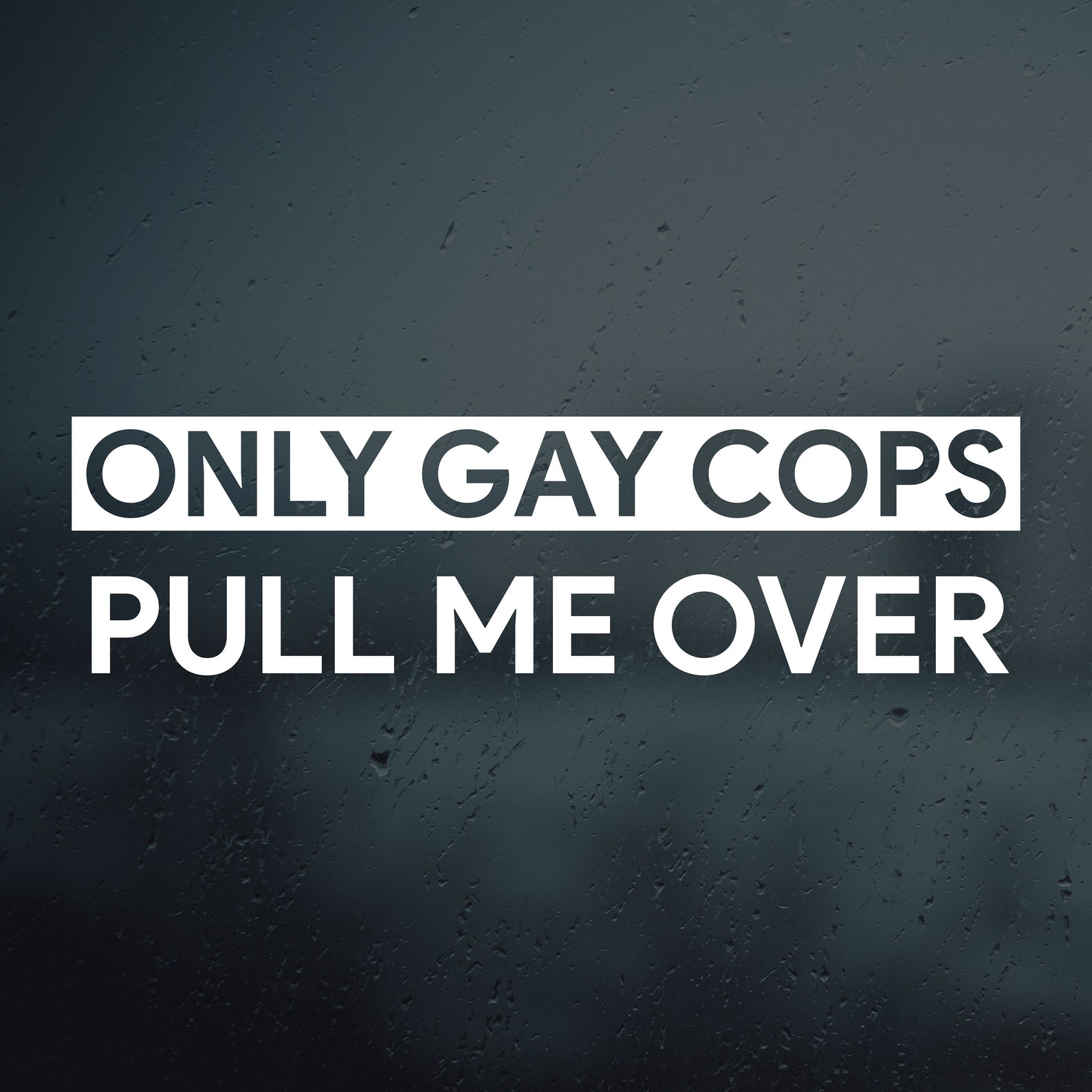 Only gay cops pull me over Vinyl Sticker Car Decal Funny - Etsy.de
