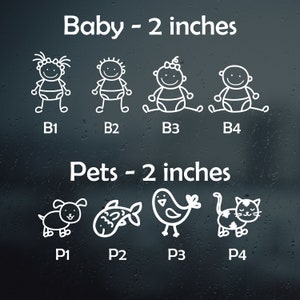 Create Your Own Stick Figure Family Vinyl Decal/sticker - Etsy