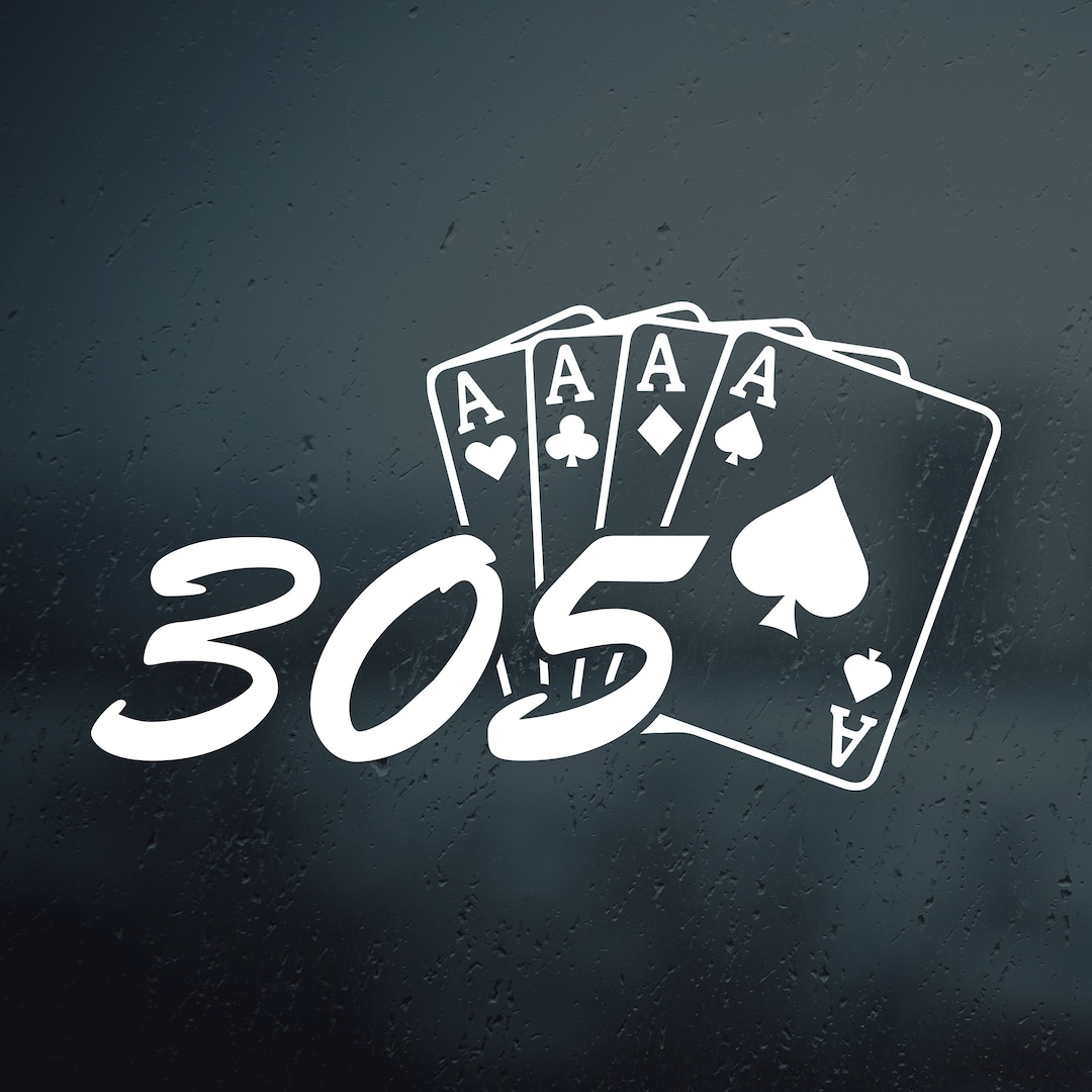 Cards Area Code Vinyl Decal Sticker, Car and Truck Vinyl Decal - Etsy