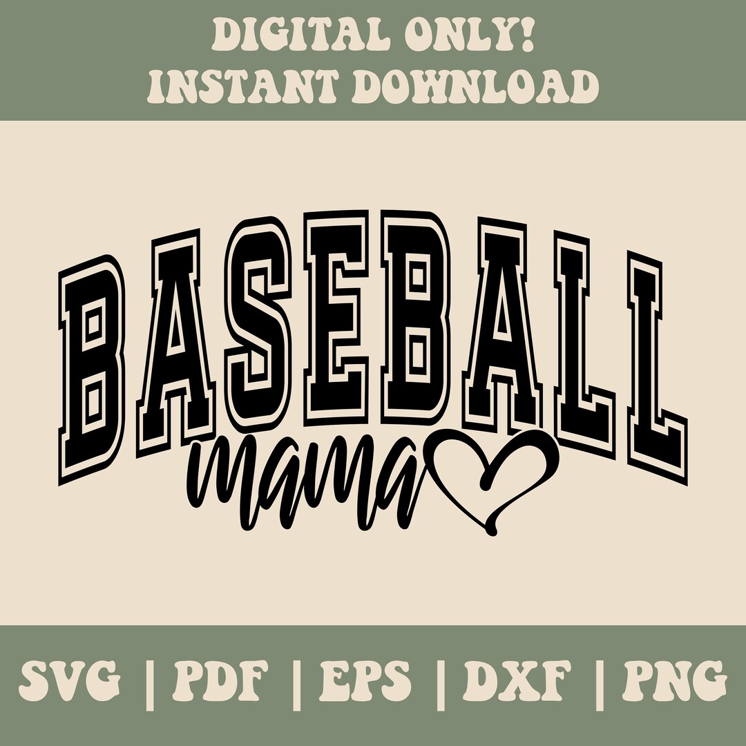 Baseball Mama SVG PNG, Baseball Mom Svg Png, Varsity Svg Png, Baseball ...
