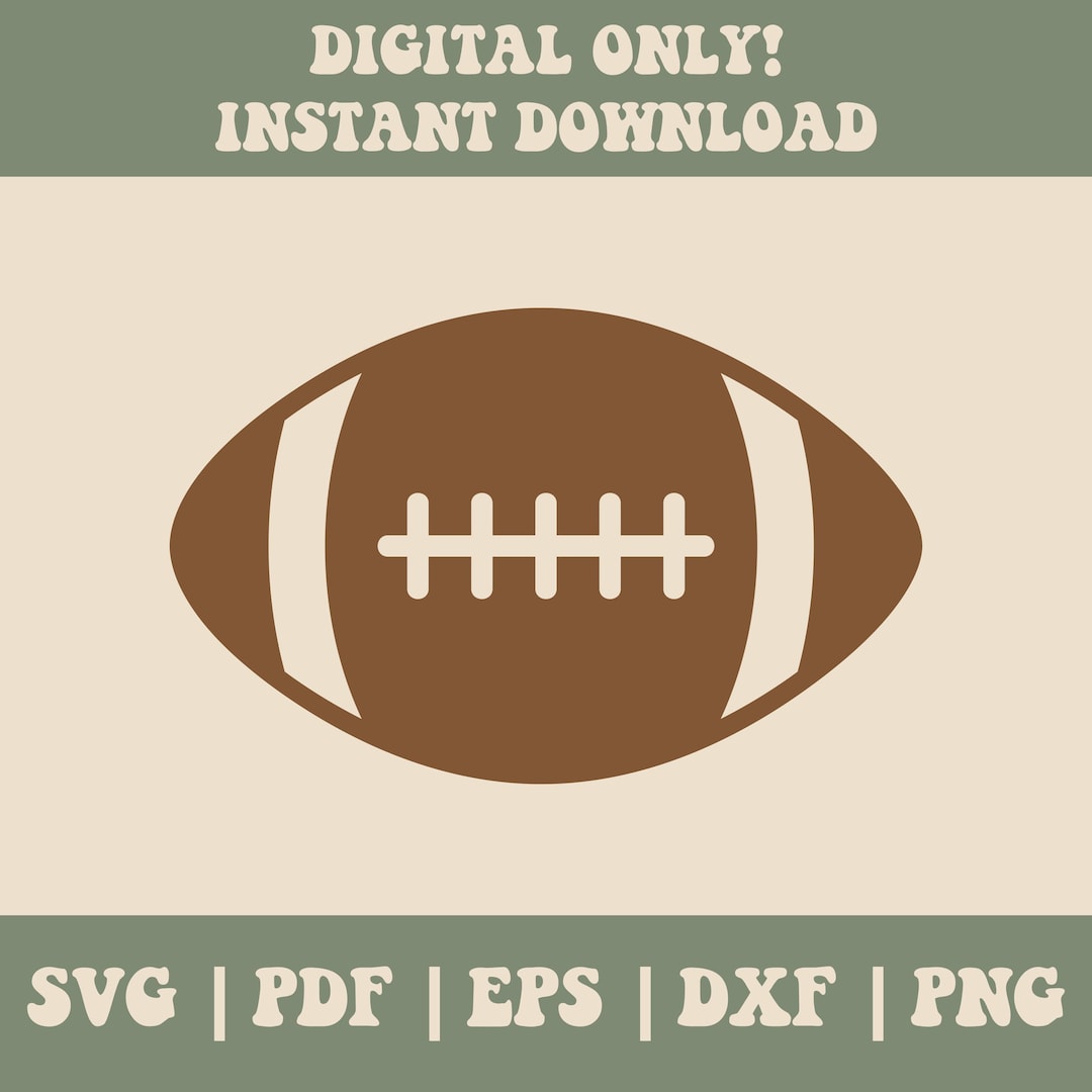 Football SVG, Football Silhouette, Football PNG, Football Cut Files ...