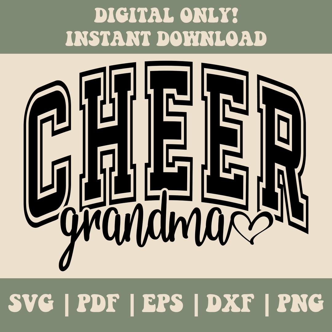Cheer Grandma SVG PNG, Grammy Svg, Cheer Varsity Svg, Granny Svg, Cheer ...