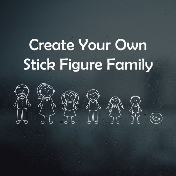 Stick Family Decal - Etsy