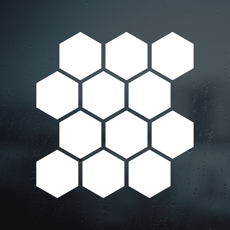 Hexagon Wall Decal - Etsy