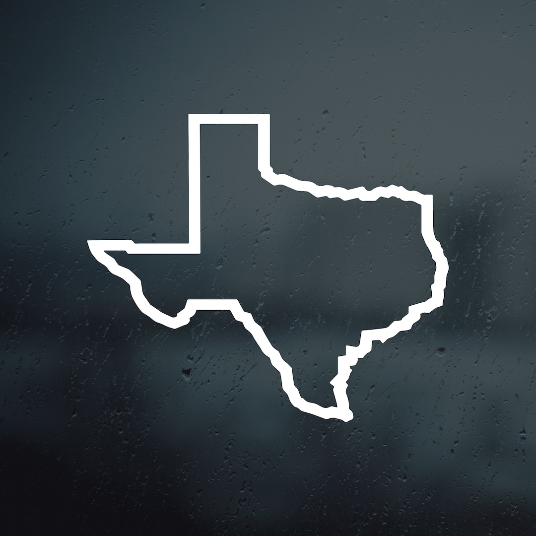 Texas State Vinyl Decal Sticker | Texas Outline | Texas Sticker - Etsy