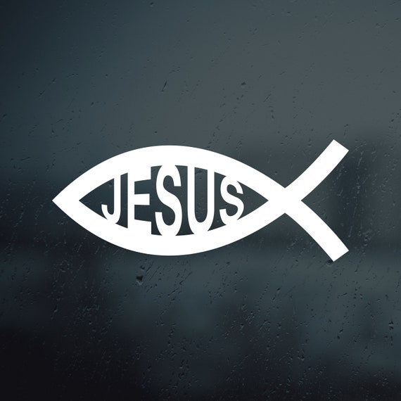 Jesus Fish Christian Vinyl Decal Sticker Religious Decal | Etsy