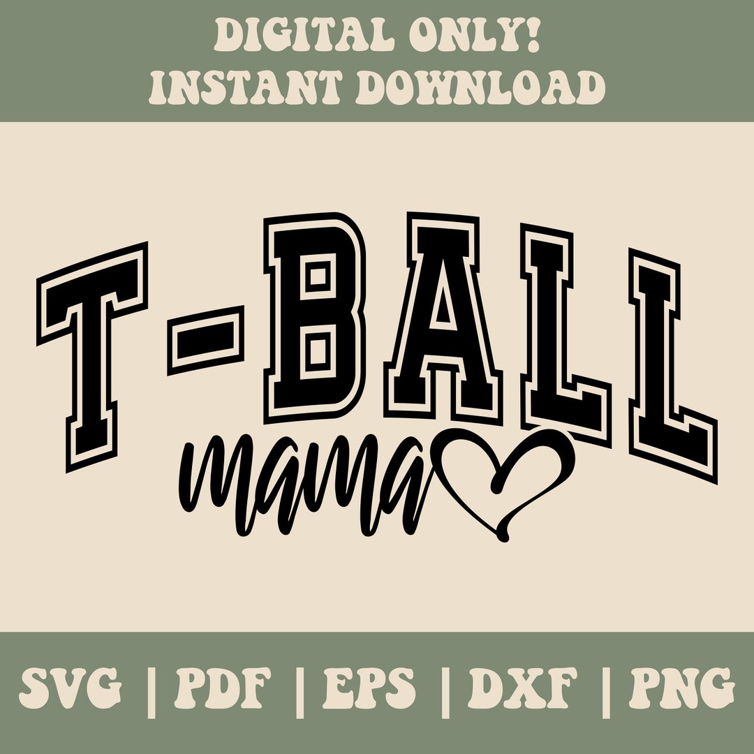 T-ball Mama SVG PNG, Varsity Svg Png, T-ball Mom Svg Png, Sports Mom ...