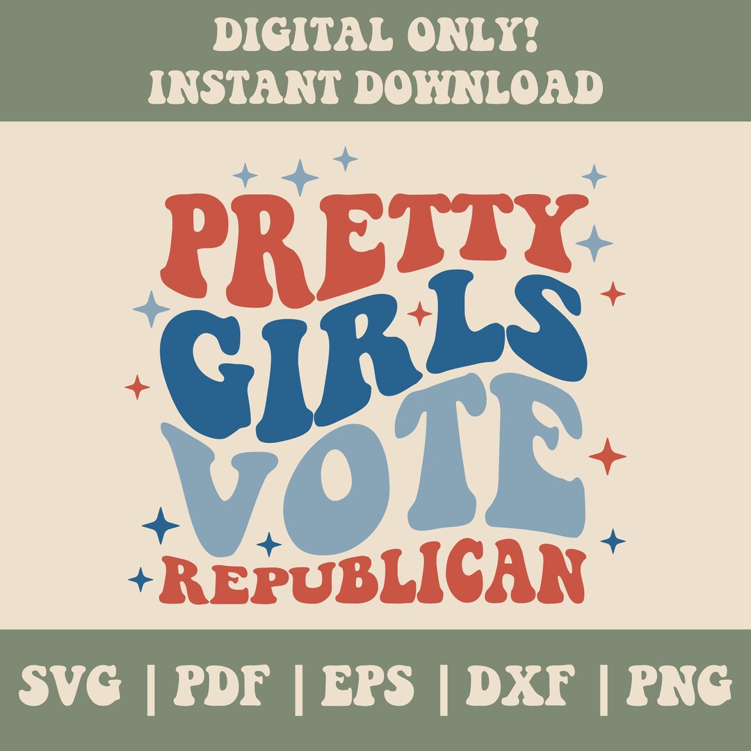 Pretty Girls Vote Republican Svg Png, Vote Trump Png Trump President ...