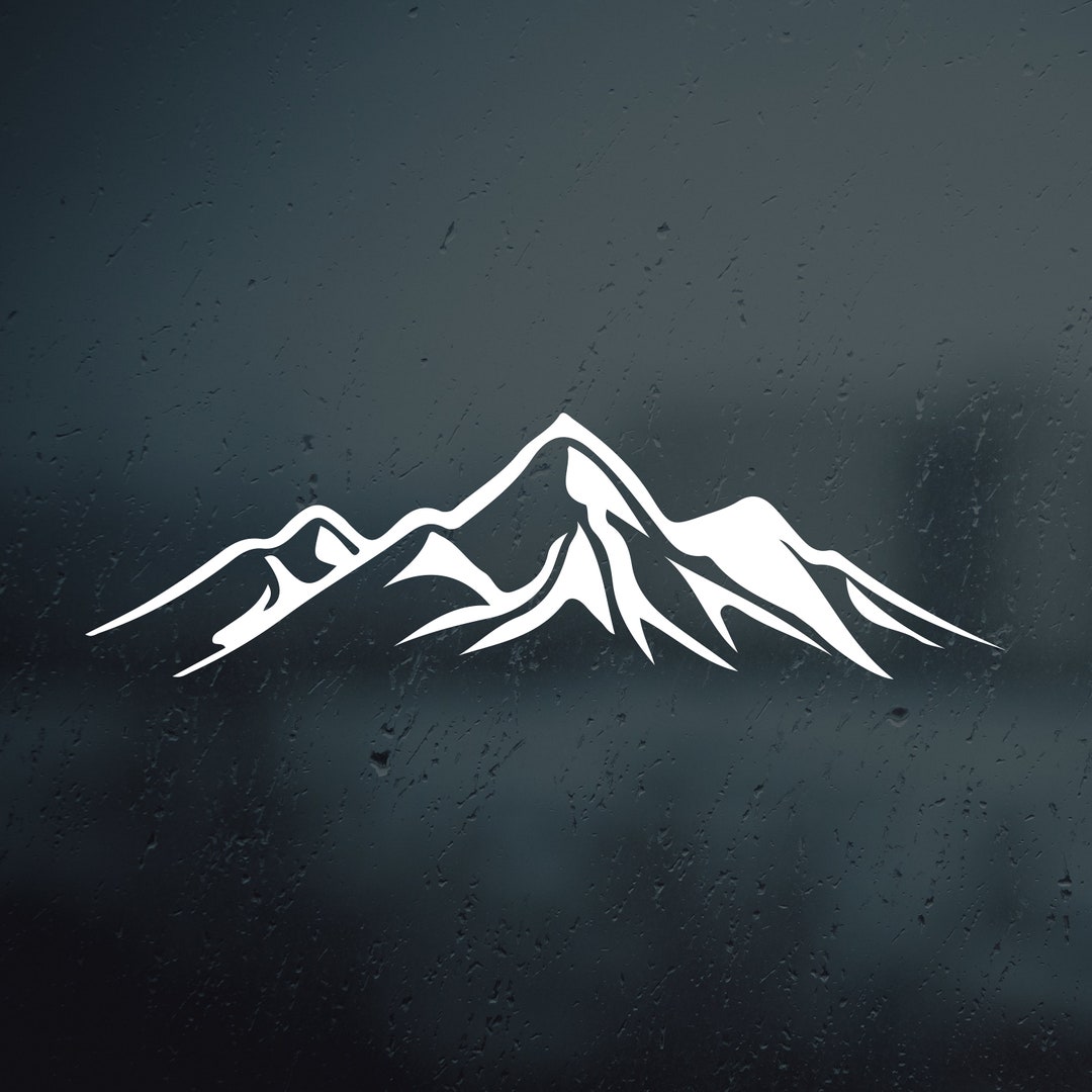 Mountain Range Vinyl Decal | Mountain Range Decal | Mountain Decal ...