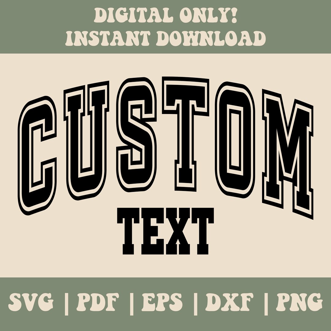 Custom Varsity SVG PNG, Custom College Font Svg Png, Custom Jersey Font ...