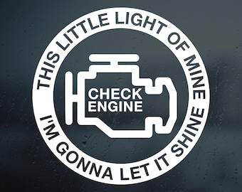 Check Engine Light Decal CEL - Etsy