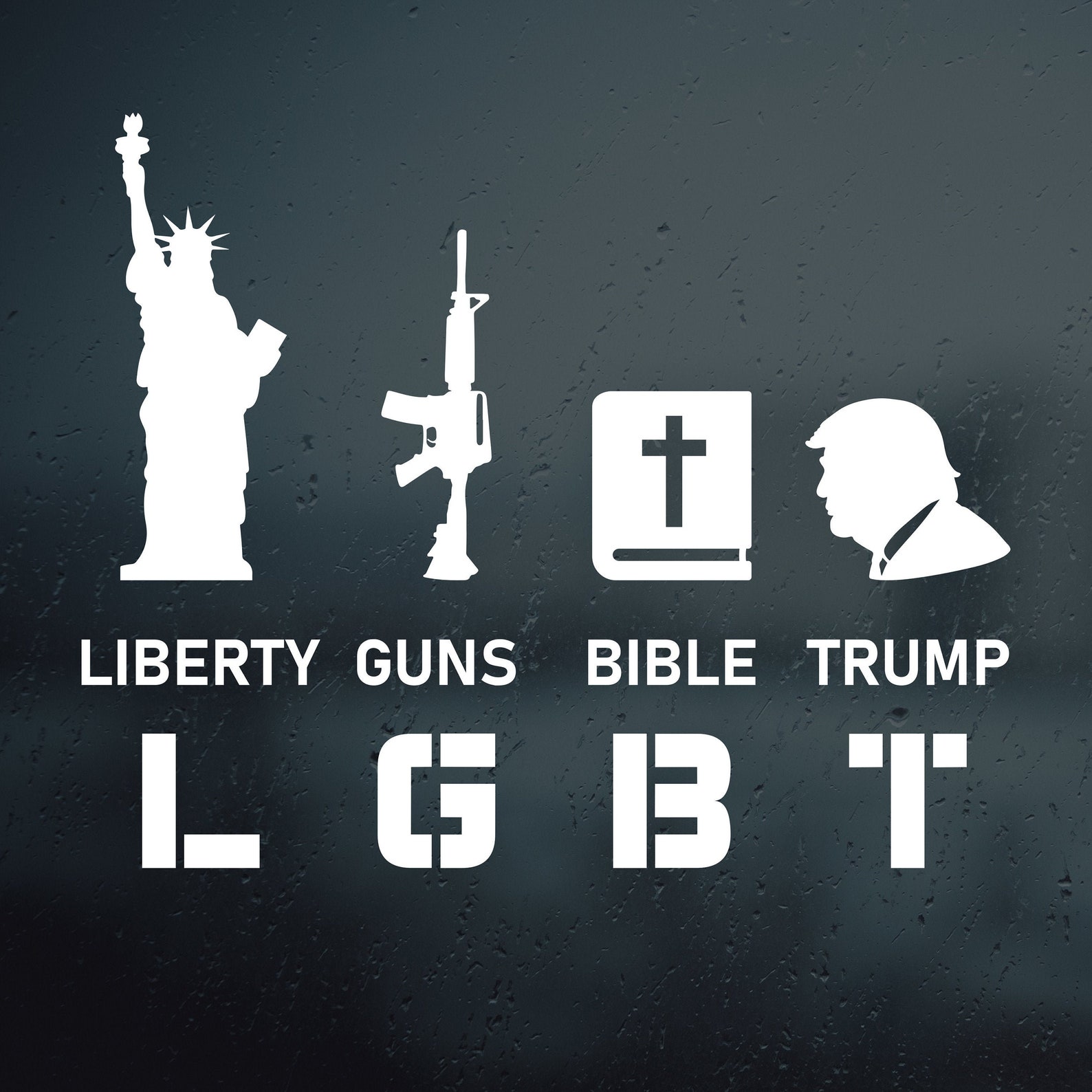 LGBT Liberty Guns Bible Trump Vinyl Sticker Car Decal - Etsy