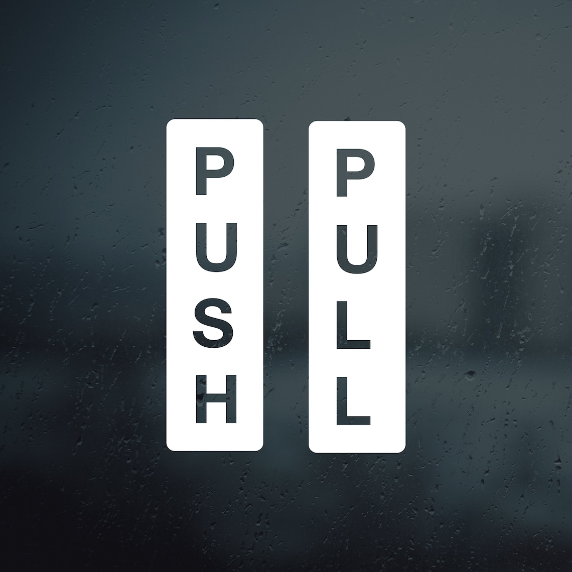 Push Pull Door Sign Vinyl Decal Sticker Set of 2 Decals - Etsy