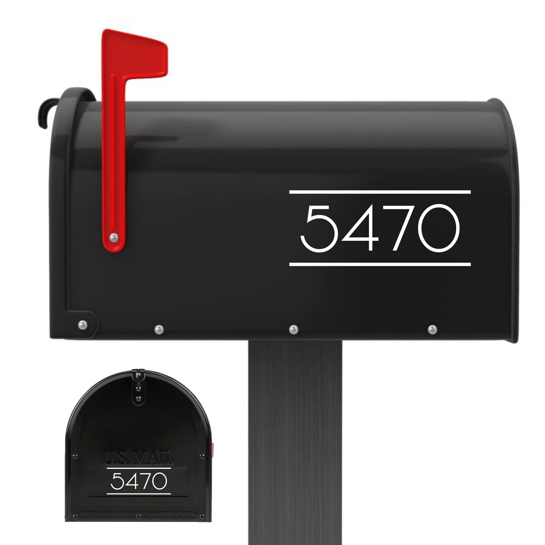 Modern Address Mailbox Decal | Address for Mailbox | Street Address ...