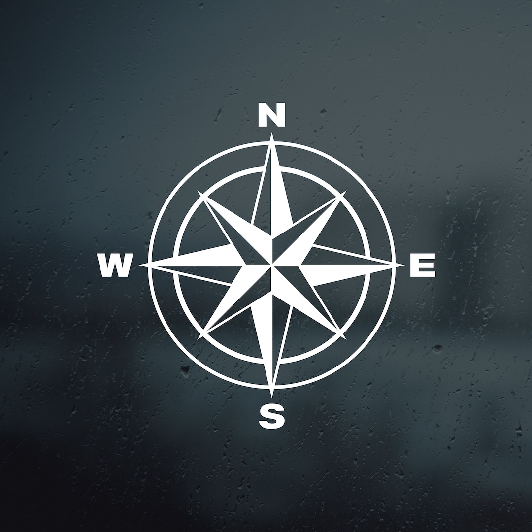 Nautical Compass Vinyl Decal Sticker | Compass Sticker | Adventure ...