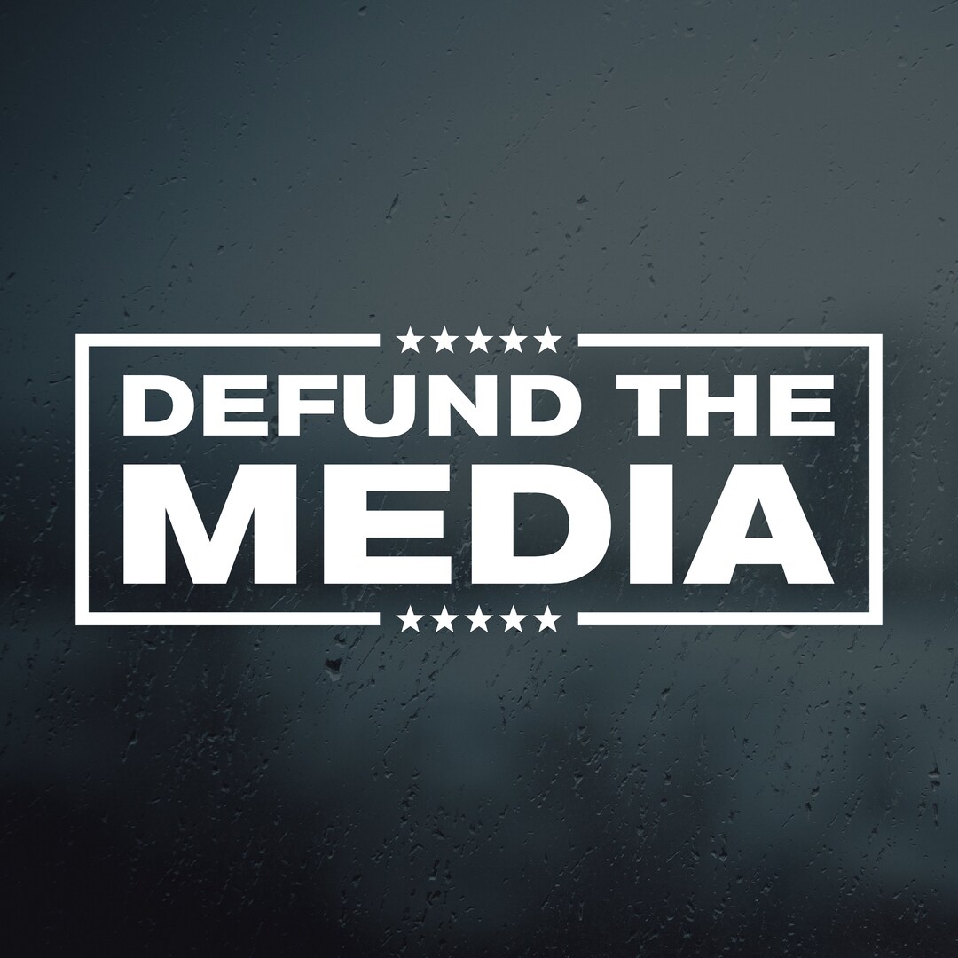 Defund the Media Vinyl Decal Sticker | - Etsy