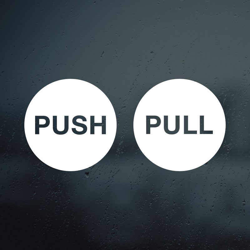 Buy Push Pull Stickers Online In India - Etsy India