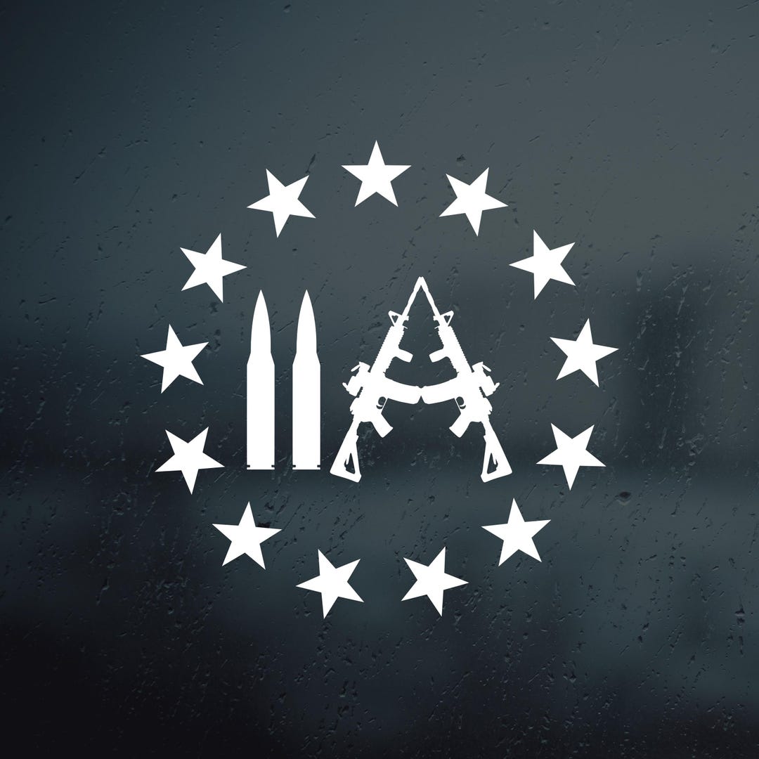 2A Gun Rights Stars and Bullets Decal, 2A Decal, Patriotic Decal - Etsy