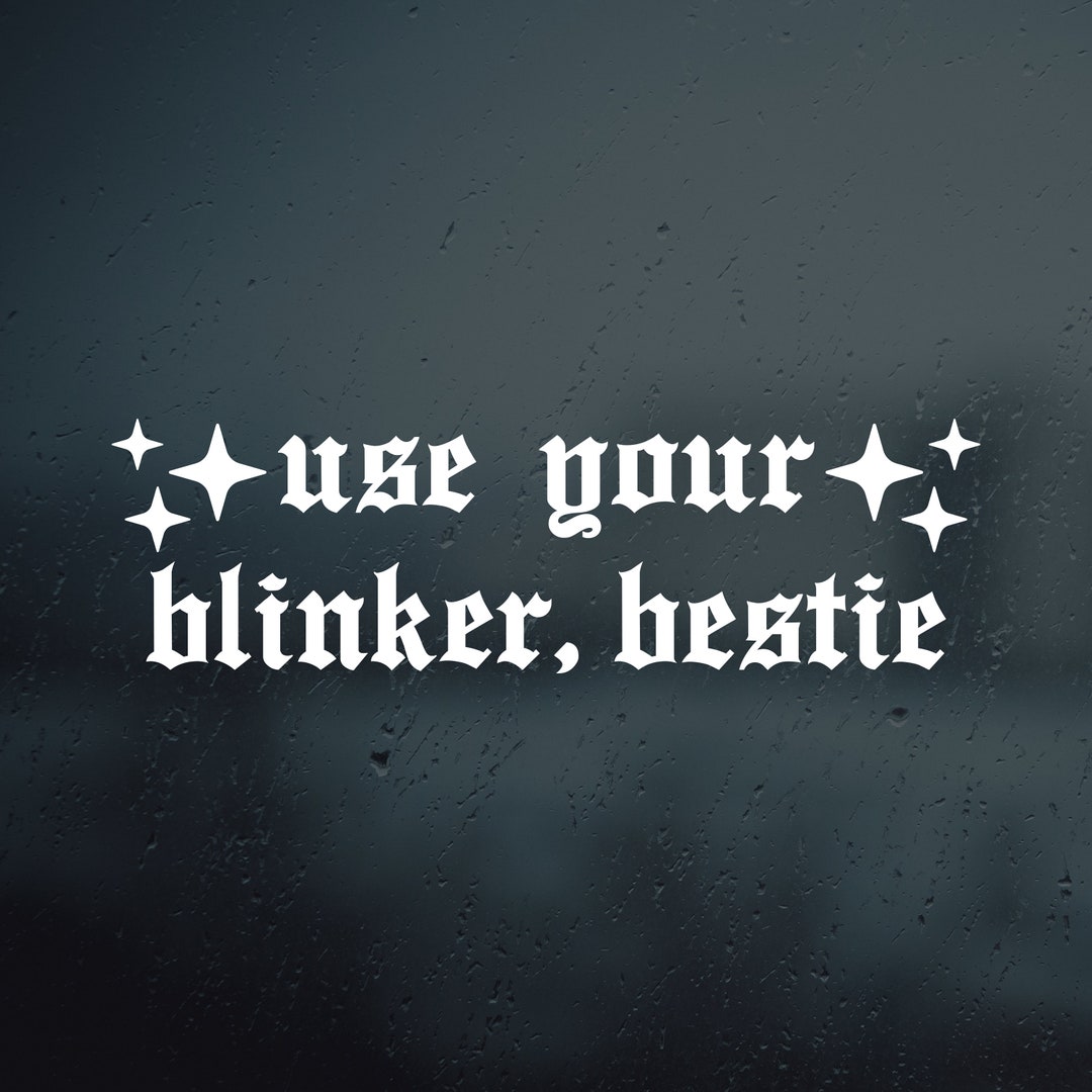 Use Your Blinker Bestie Vinyl Decal Sticker | Car Window Rearview ...
