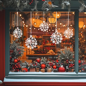 Christmas Window Decal, Holiday Decal, Christmas Window Decoration ...