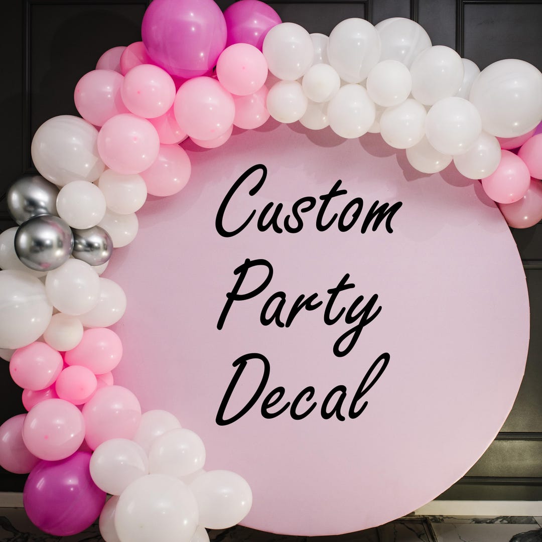 Custom Party Backdrop Sign, Custom Bridal Shower Decal for Party ...