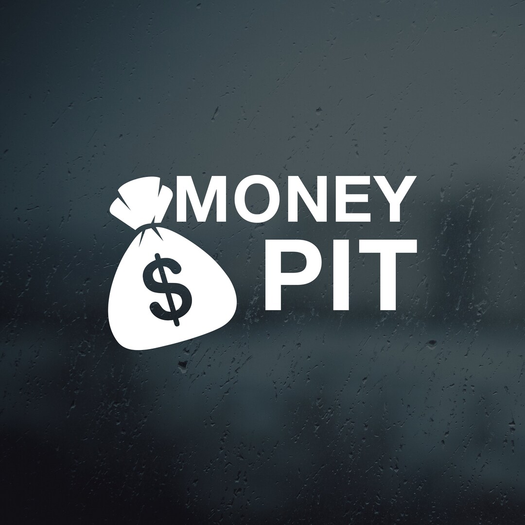 Money Pit Car Vinyl Decal Sticker, Cool Car Decals - Etsy