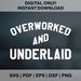 Overworked and Underlaid SVG, Funny Gag Gifts for Him, Instant Digital ...