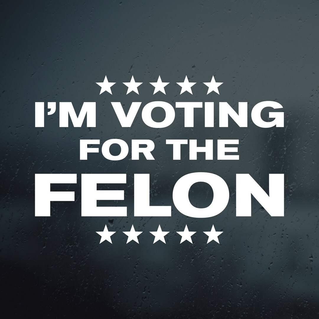 Vote for Felon Decal, TRUMP 2024 Decal, Trump Decal, President Donald ...
