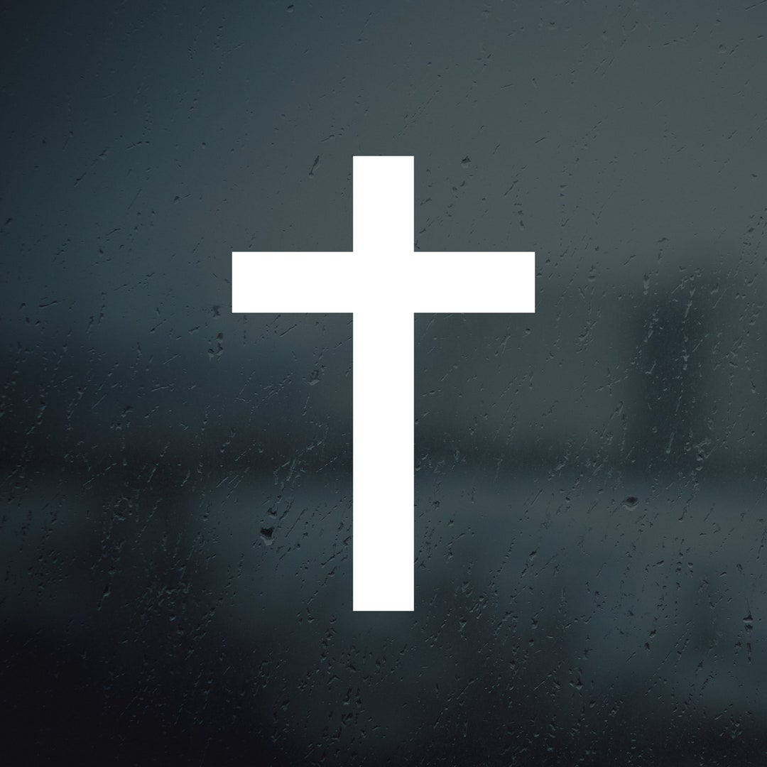 Cross Vinyl Decal Sticker, Religious Decal, Christian Window Decal - Etsy