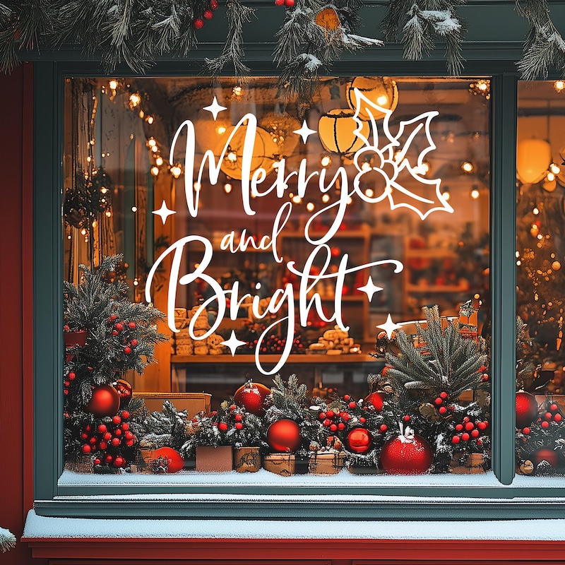 Christmas Window Decals - Etsy