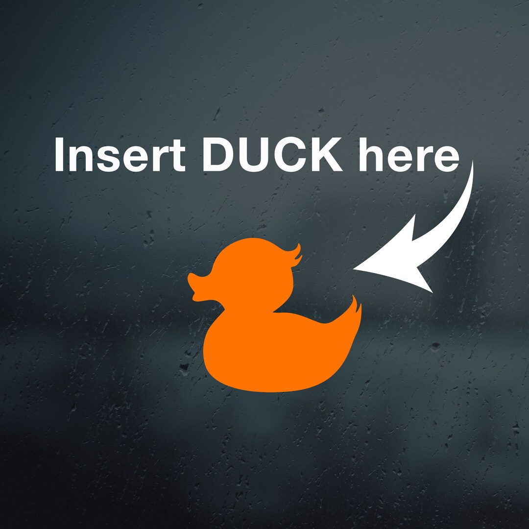 Insert Duck Here Vinyl Decal Sticker - Etsy