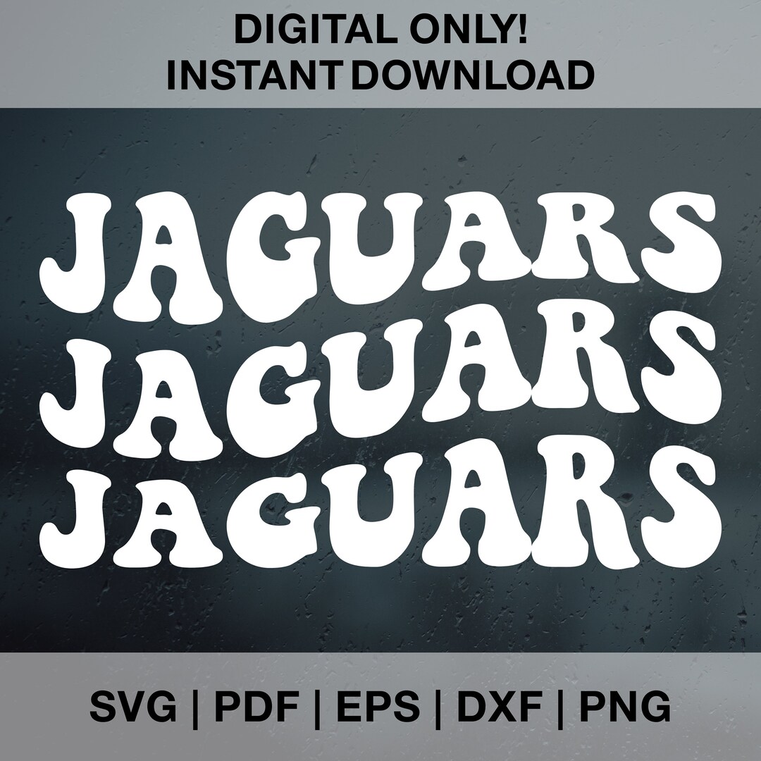 Jaguars Wavy Stacked SVG PNG Pdf Dxf Eps Go Jaguars Svg - Etsy Australia